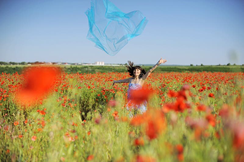Jumping Girl stock photo. Image of people, solitude, female - 30293750