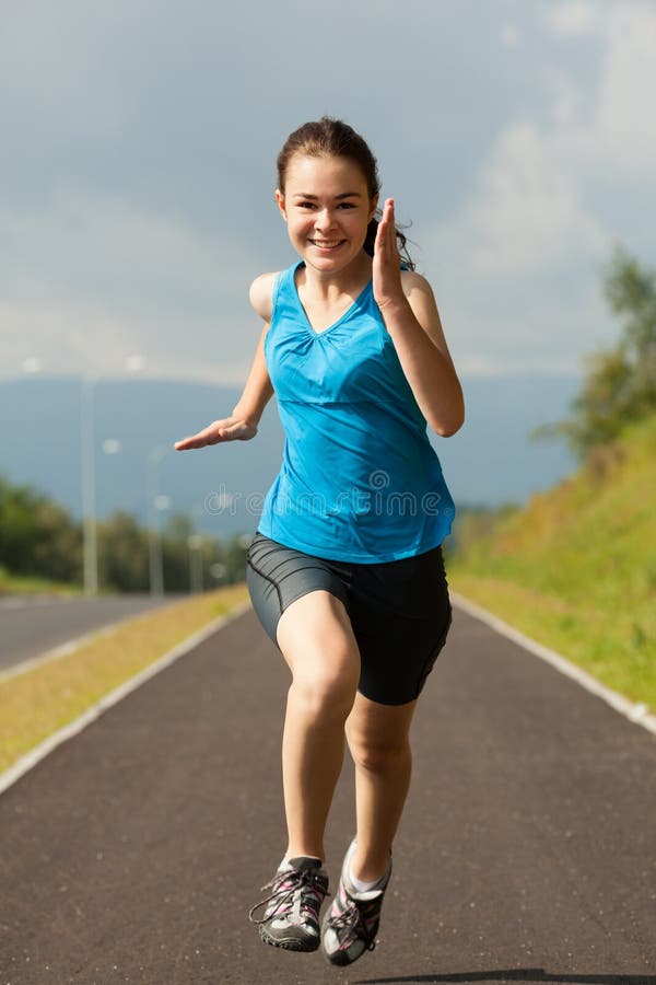 Girl running outdoor stock photo. Image of joyful, energy - 29889374