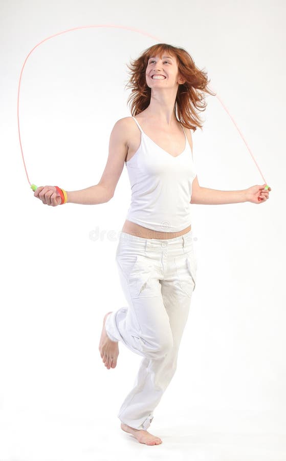 Girl Jumping With Skipping Rope Picture. Image: 10212326