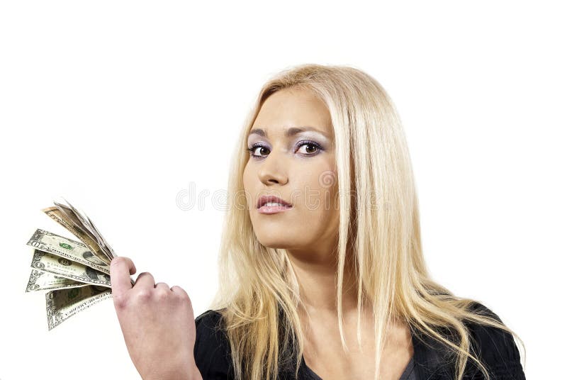 Beautiful Girl Holding Money - Free Photo from StockFreeImages