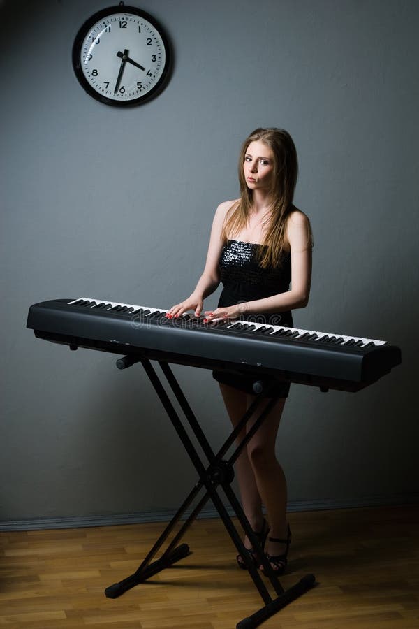 Girl with keyboard stock photo. Image of creativity, caucasian - 22812908