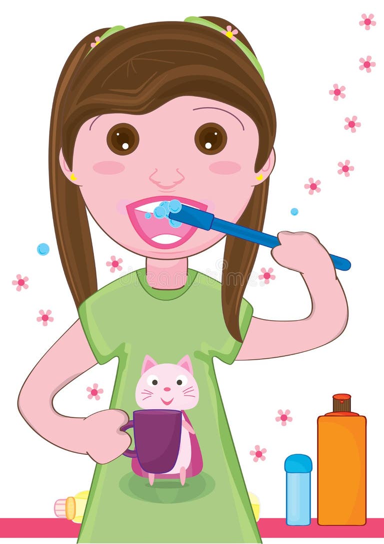 Brushing Hair Cartoon Stock Illustrations – 738 Brushing Hair Cartoon ...