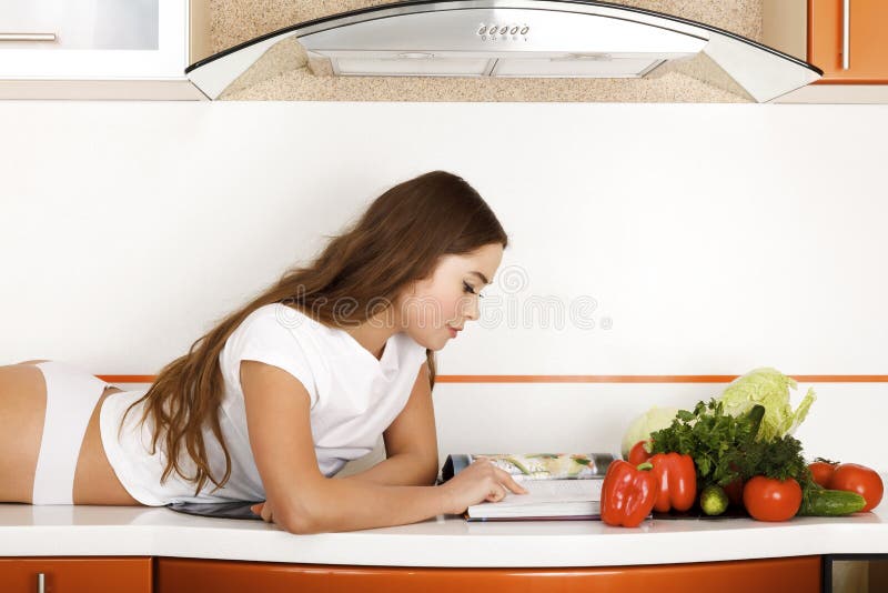 Girl in the kitchen stock photo. Image of girl, cook - 19191390