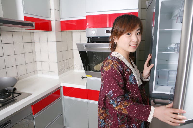 Girl In Kitchen Picture. Image: 8472390