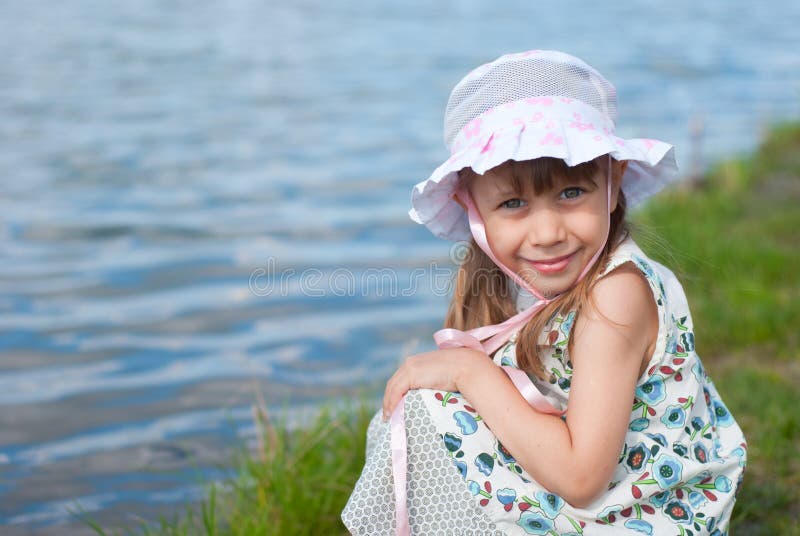 Girl at the lake stock image. Image of glamor, lake, relax - 25622089