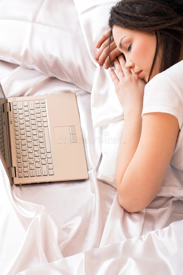 Girl with laptop stock photo. Image of model, casual - 20147506