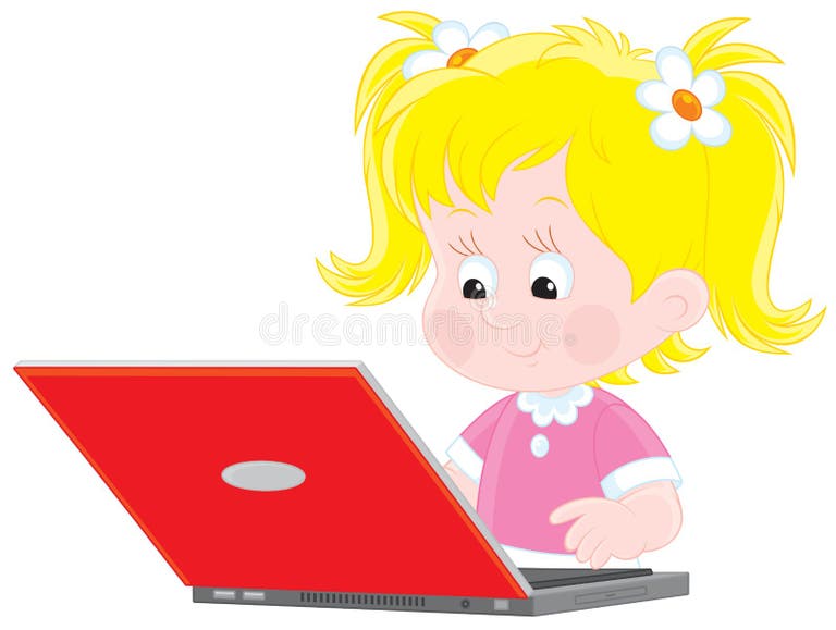 Cartoon Girl Typing Stock Illustrations – 1,813 Cartoon Girl Typing ...