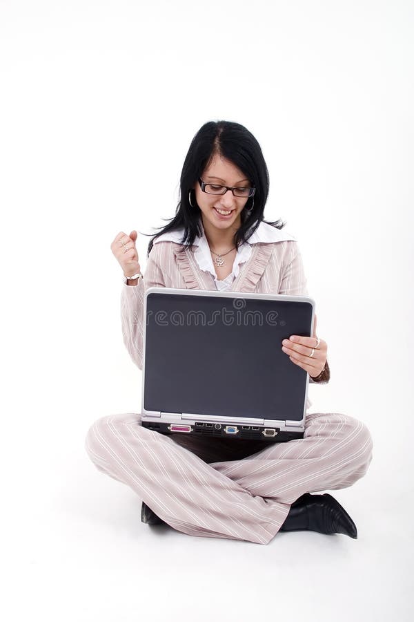 Girl with laptop stock image. Image of advisor, fresh - 2579829