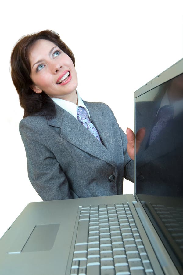 Girl With Laptop Picture. Image: 6435786