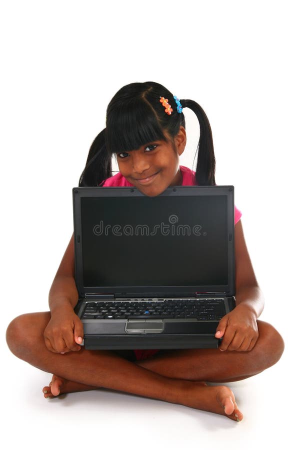 Girl With Laptop Picture. Image: 5920312