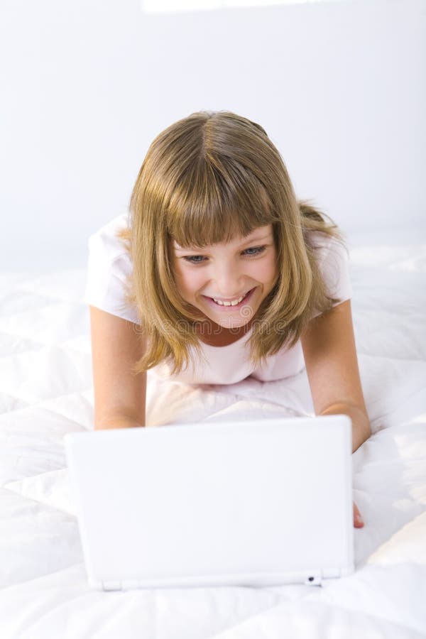 Girl With A Laptop Picture. Image: 3061192