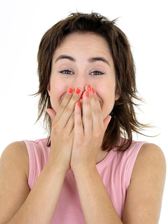 Girl laughing stock photo. Image of positive, background - 254848