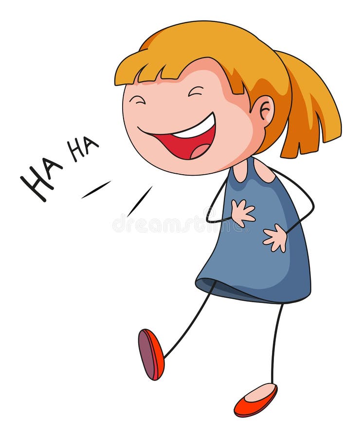 Girl Laughing stock vector. Illustration of girl, humor - 10390235