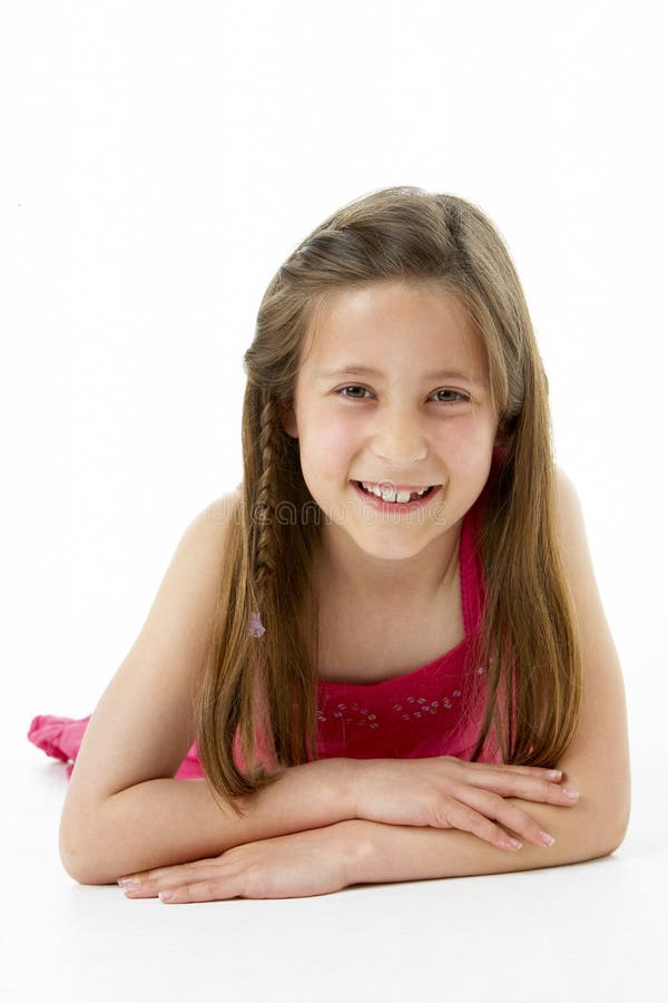 Girl Laying On Stomach Stock Image Image Of Girl Happy 10970689