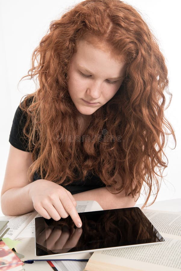 Girl is learning stock photo. Image of notebook, cute - 40746216