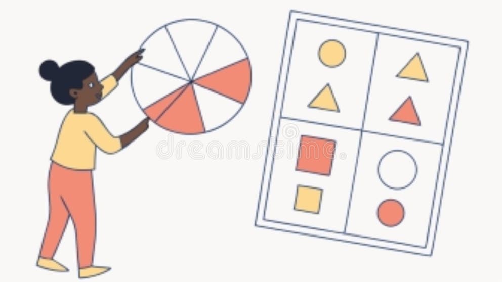 Girl Learning Shapes, Educational Development, Vector Design Generative ...