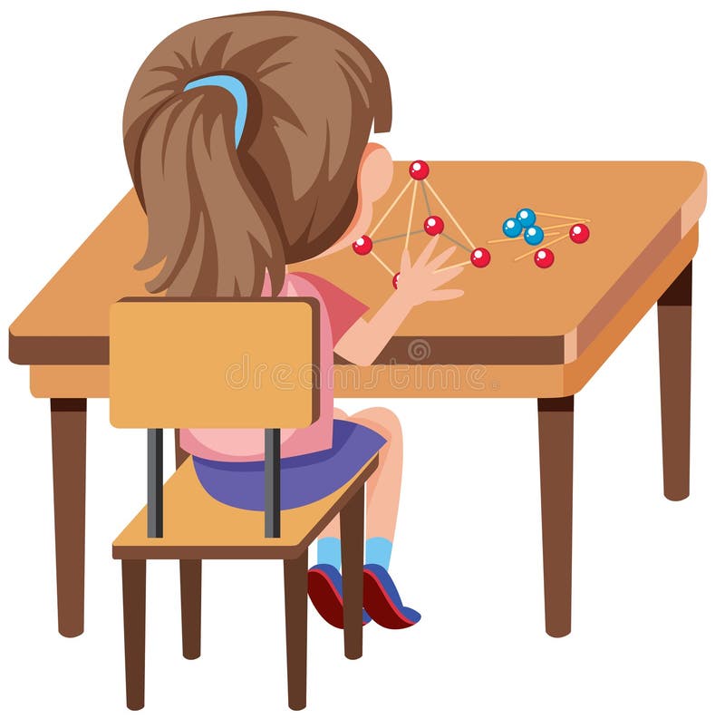 A girl learning tools stock vector. Illustration of learn - 130822073