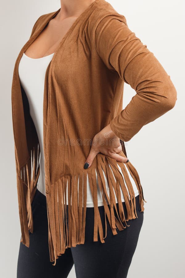 Girl with leather cardigan stock photo. Image of clothing - 83903148