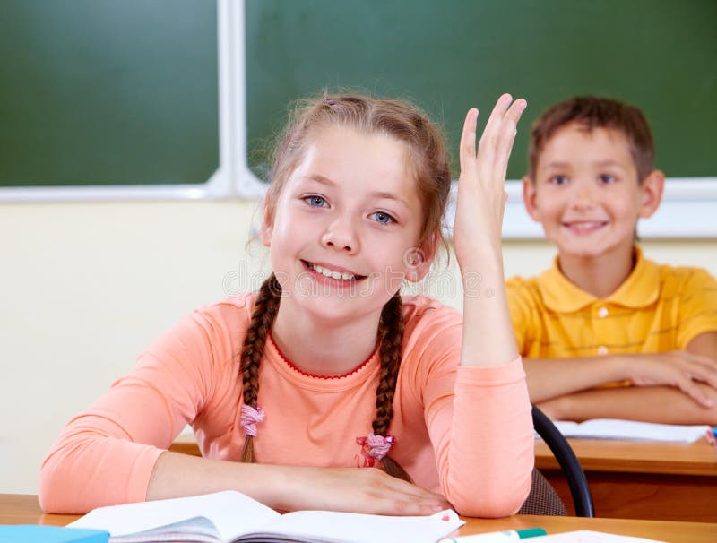 Girl at lesson stock photo. Image of beautiful, elementary - 29515958