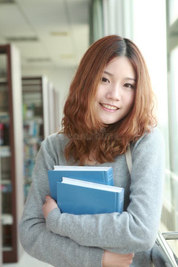Girl in library stock image. Image of book, portrait - 13834073