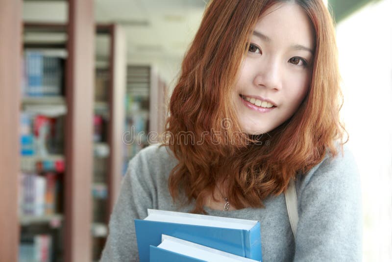 Girl in library stock image. Image of japanese, read - 13834151