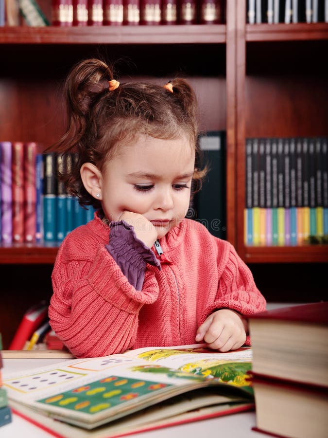 Child in Library stock photo. Image of multiple, learn - 729138