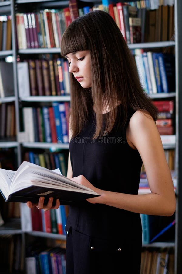 Girl in library stock photo. Image of beautiful, pretty - 63260402