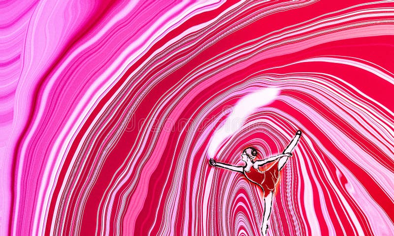 Girl with Light Abstract Woman,power Background Stock Image - Image of ...