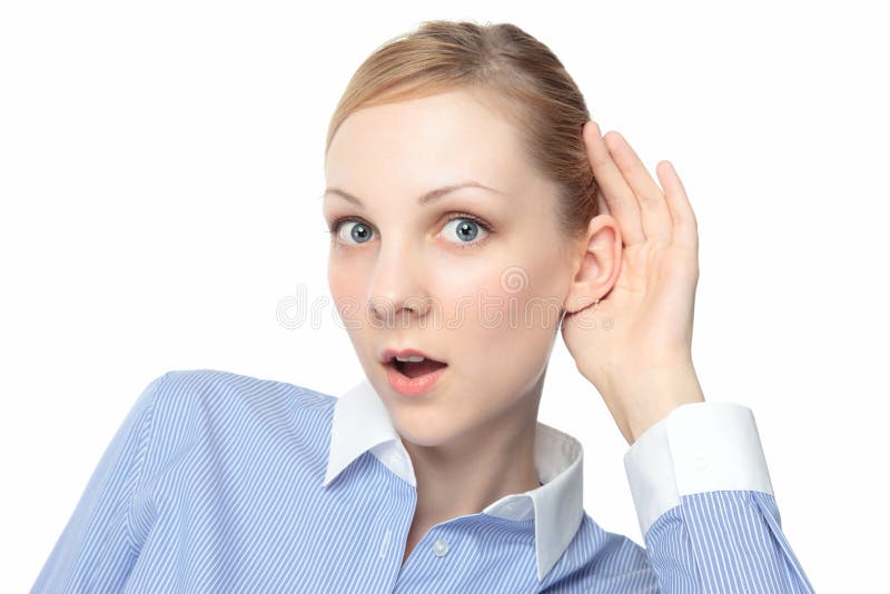 Girl listening intently stock photo. Image of face, listening - 25329902