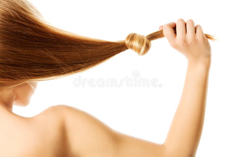 Girl With Long Blond Human Hair Stock Image Image Of Close Detail