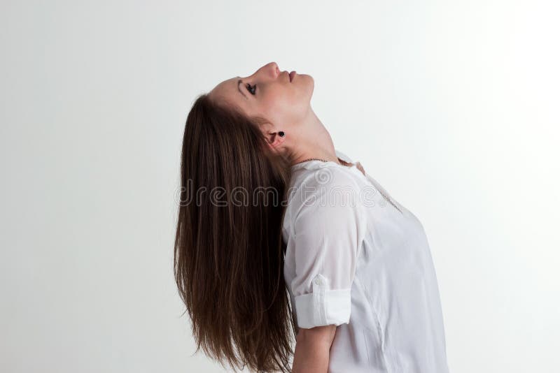 Girl Long Hair Back Swept Head Stock Photos - Free & Royalty-Free Stock ...