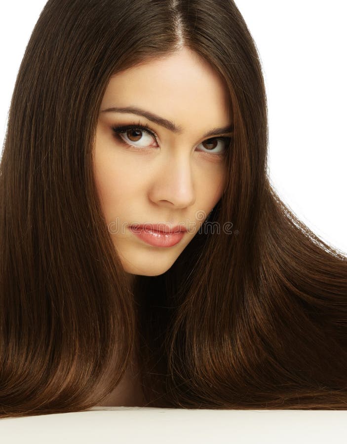 Girl with long hair stock image. Image of cosmetics, closeup - 38475333