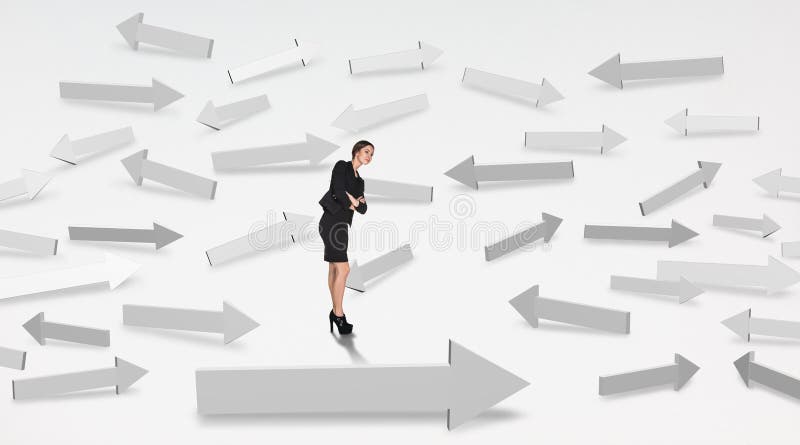 Girl Uncertain with Shoulders Raised, Cartoon Style Illustration Stock ...