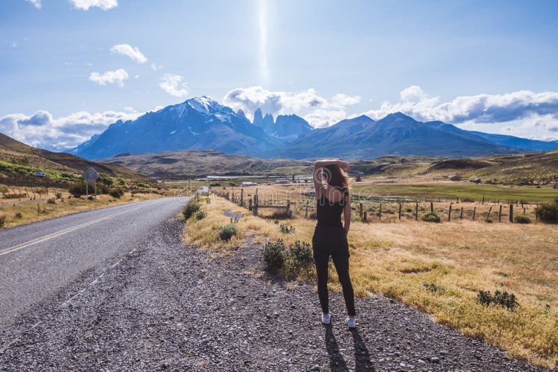 Girl Looking at Beautiful Scenery Stock Image - Image of beautiful ...