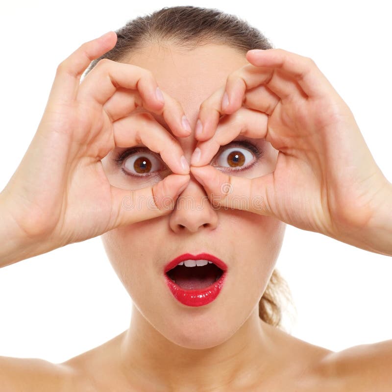 Girl looking for something stock image. Image of cute - 23754323