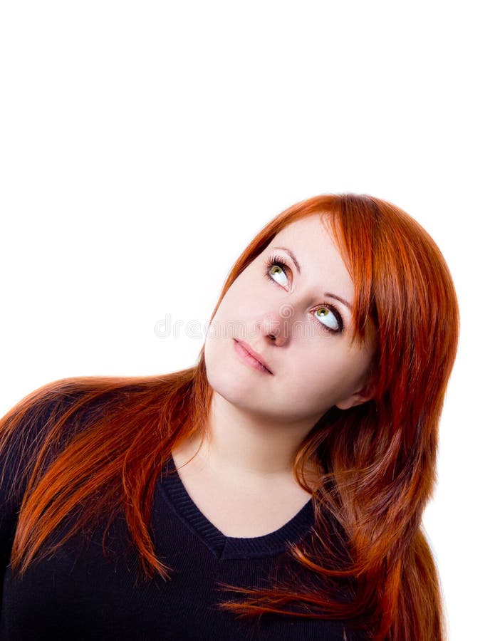 Girl looking up stock image. Image of isolated, pretty - 23778135