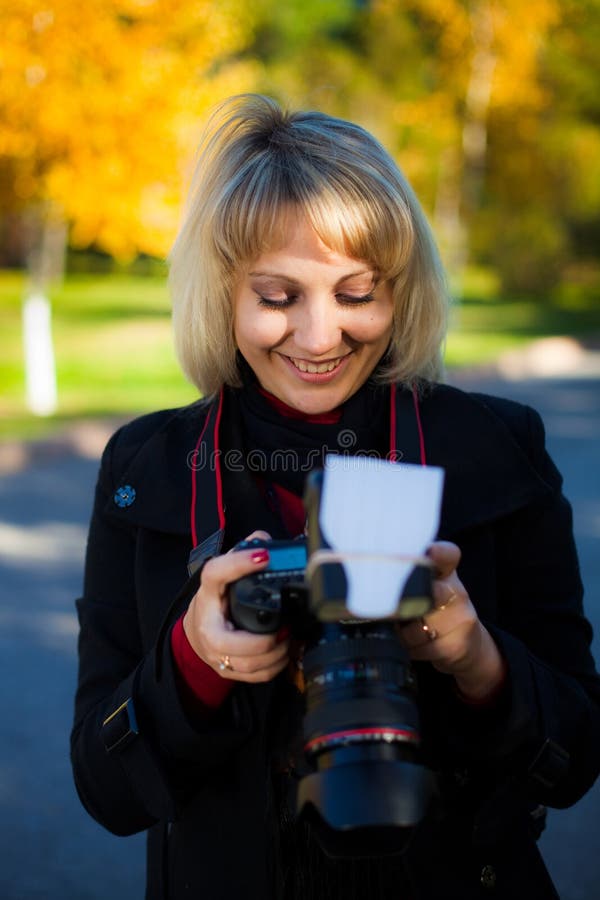 A Girl Looks into the Camera. Stock Image - Image of looking, human ...