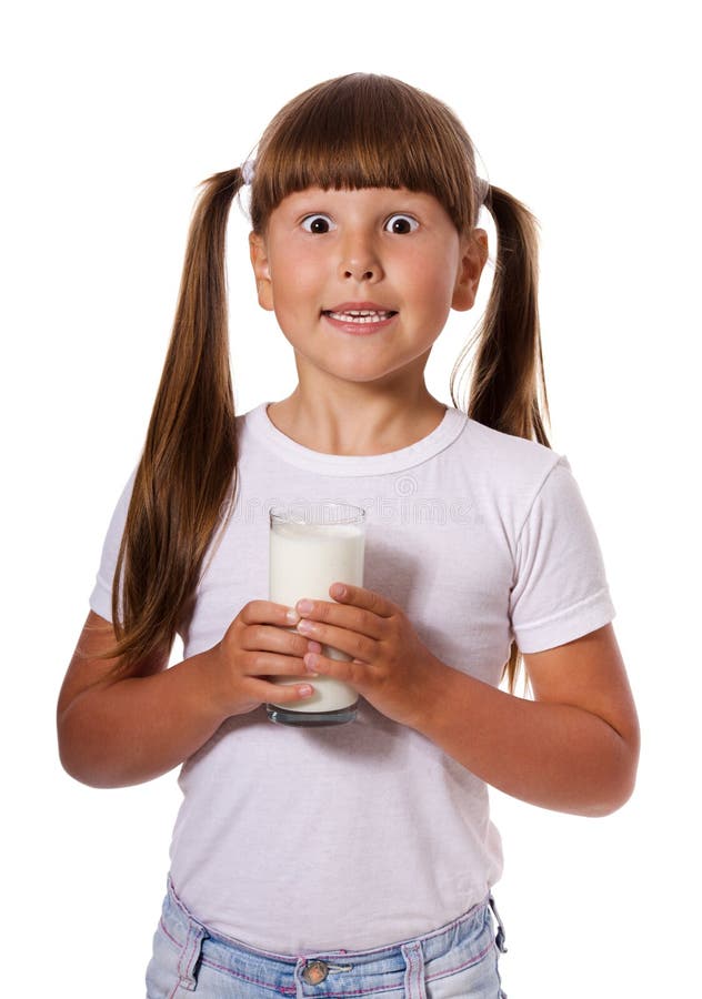 Girl loves milk stock photo. Image of closeup, drinking - 19719204