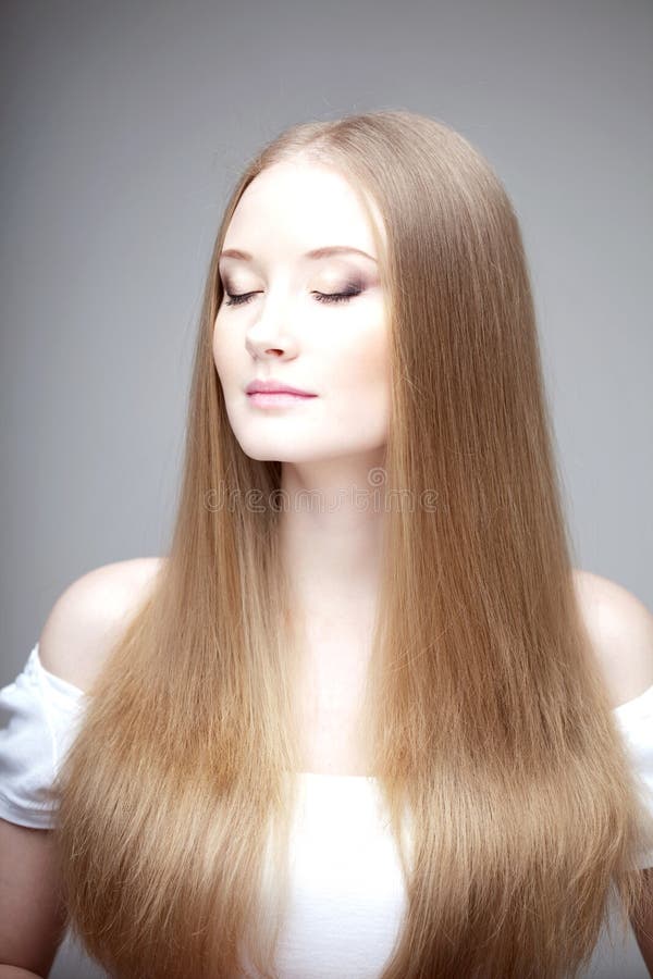Girl with luxurious hair stock photo. Image of brunette - 19417940