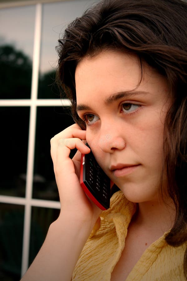 Girl Mad Talking on Cell Phone Stock Photo - Image of depressed ...