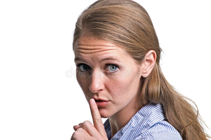 Girl making silent sign stock photo. Image of alluring - 25752024
