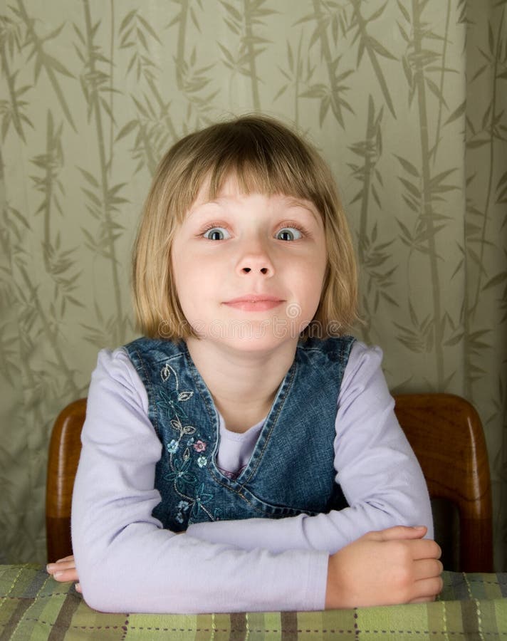 Girl making silly face stock image. Image of posed, girl - 7800115