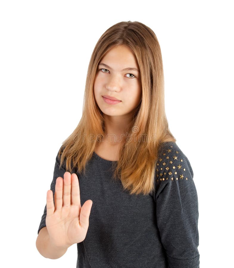Girl making stop gesture stock photo. Image of people - 45163948 Girl making stop gesture stock photo. Image of people - 45163948