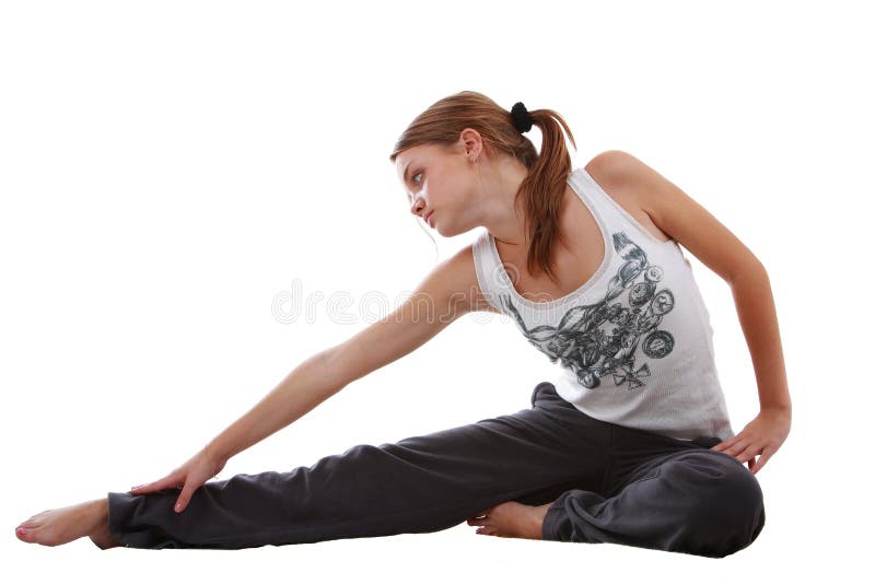 Girl Making Stretching Picture. Image: 14317572