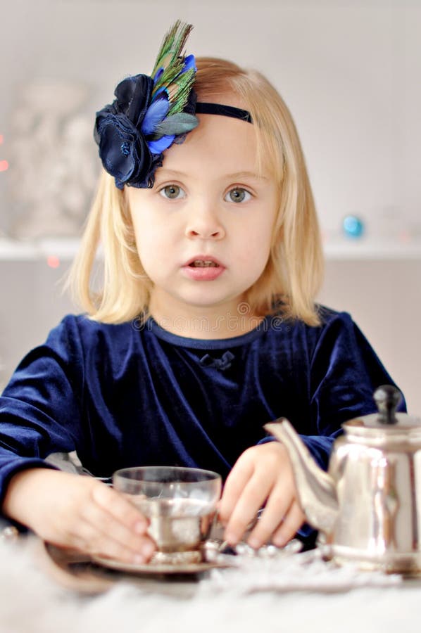 Girl making tea stock image. Image of positive, drink - 30732925