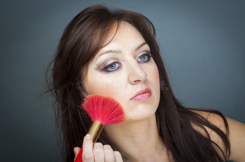 Girl making up stock image. Image of eyes, fashion, lady - 28334203