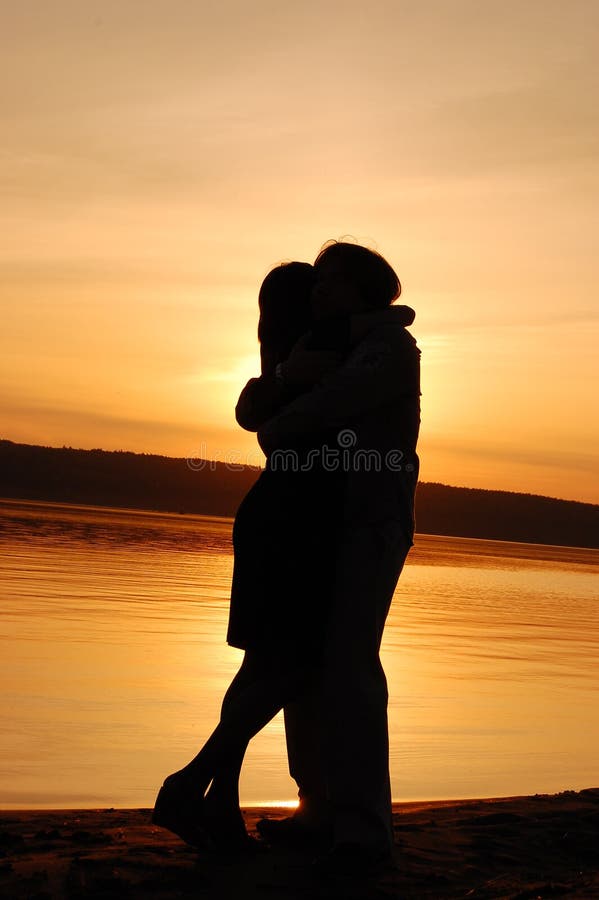Girl and man stock image. Image of afterglow, expanse - 5210499