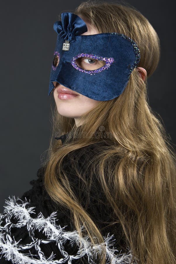 The girl in a mask stock photo. Image of model, woman - 16527340