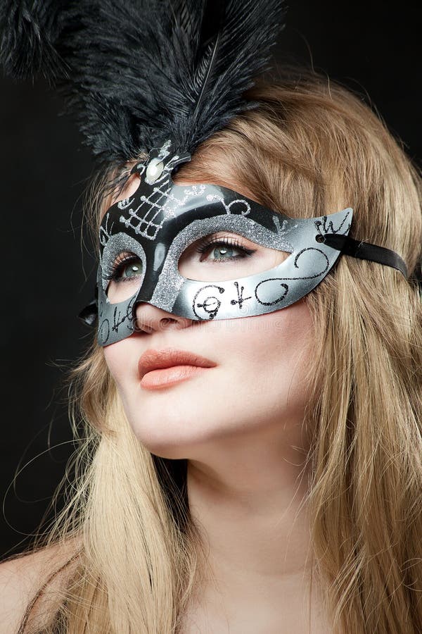 Girl in a mask stock photo. Image of color, vertical - 27047398