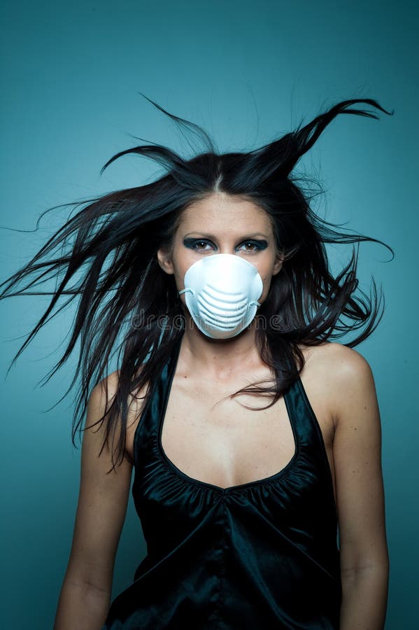 Girl with mask stock photo. Image of glamorous, cleavage - 9211796